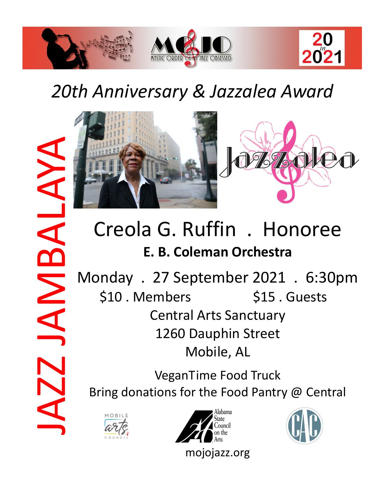 MYSTIC ORDER Of The JAZZ OBSESSED 20TH ANNIVERSARY & JAZZLEA AWARD