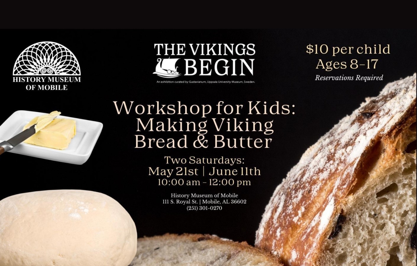 WORKSHOPS FOR KIDS: MAKING VIKING BREAD & BUTTER