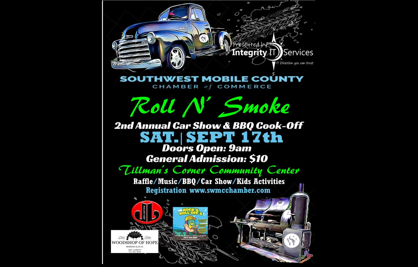 ROLL N’ SMOKE SECOND ANNUAL CAR SHOW & BBQ COOK-OFF