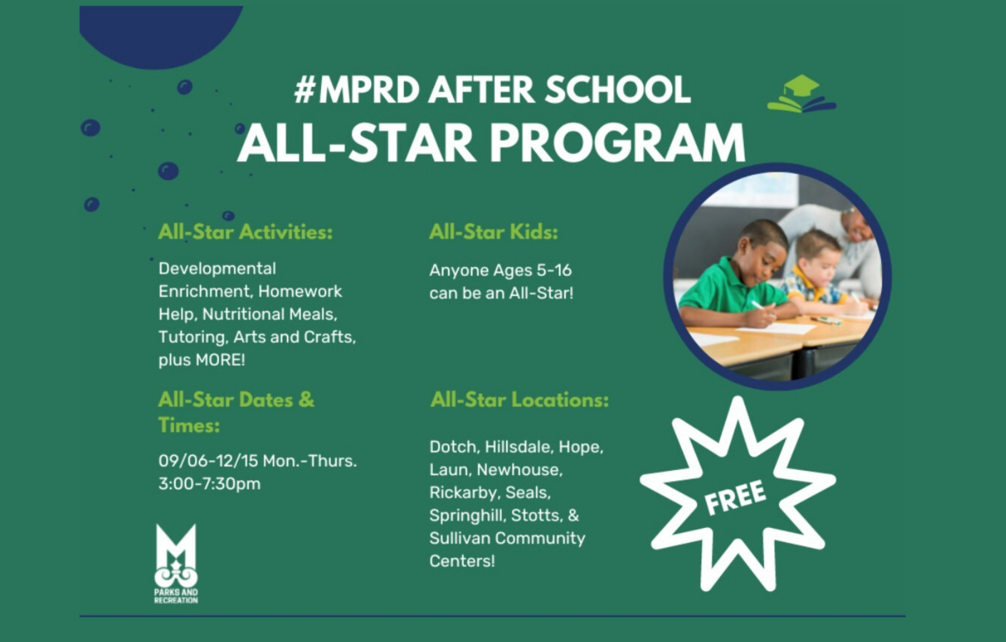 MPRD AFTER SCHOOL ALL-STAR PROGRAM