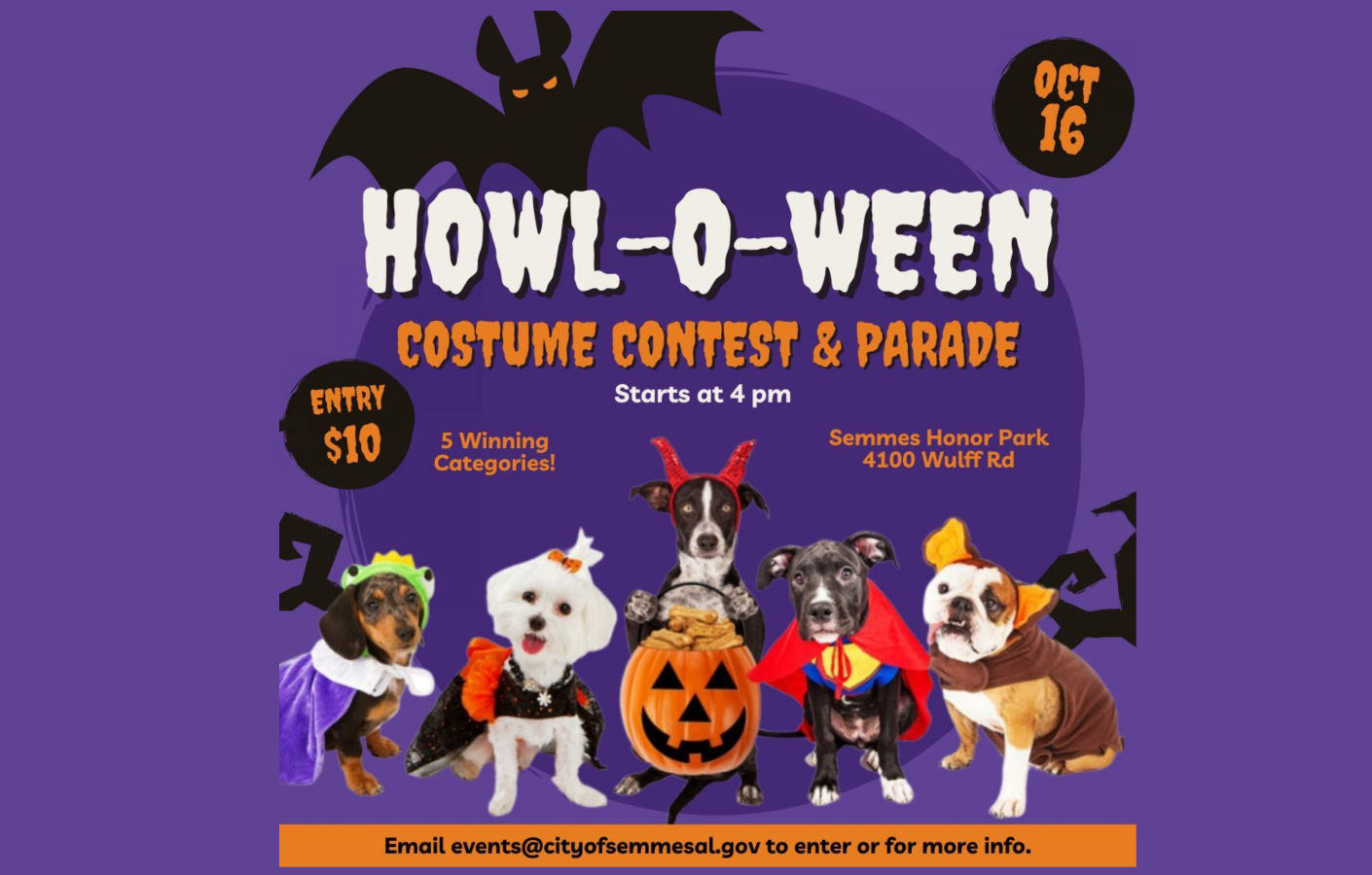 HOWL-O-WEEN DOG COSTUME CONTEST AND PARADE