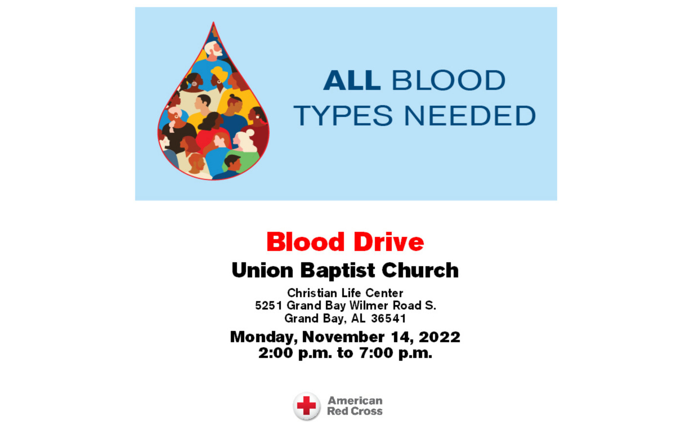 UNION BAPTIST CHURCH BLOOD DRIVE
