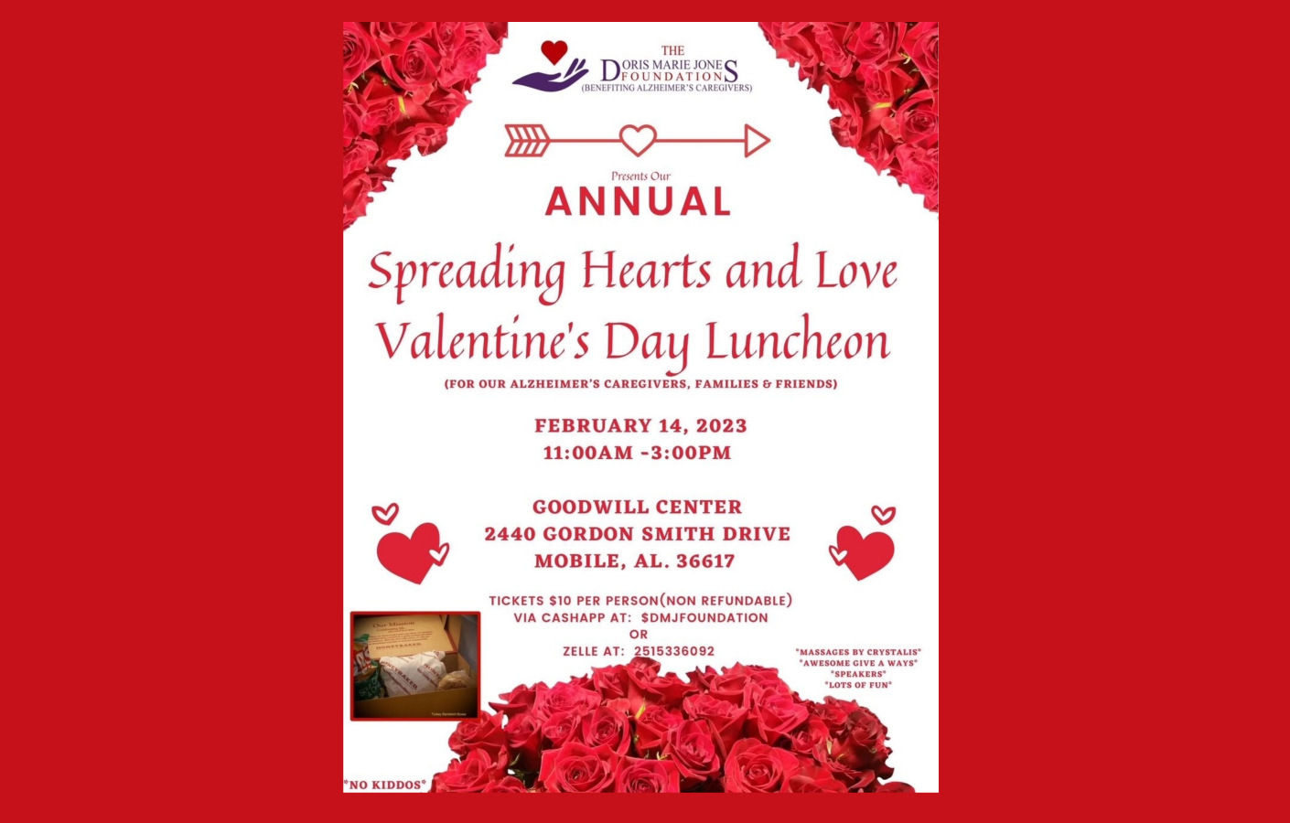 SPREADING HEARTS AND LOVE VALENTINE’S DAY LUNCHEON