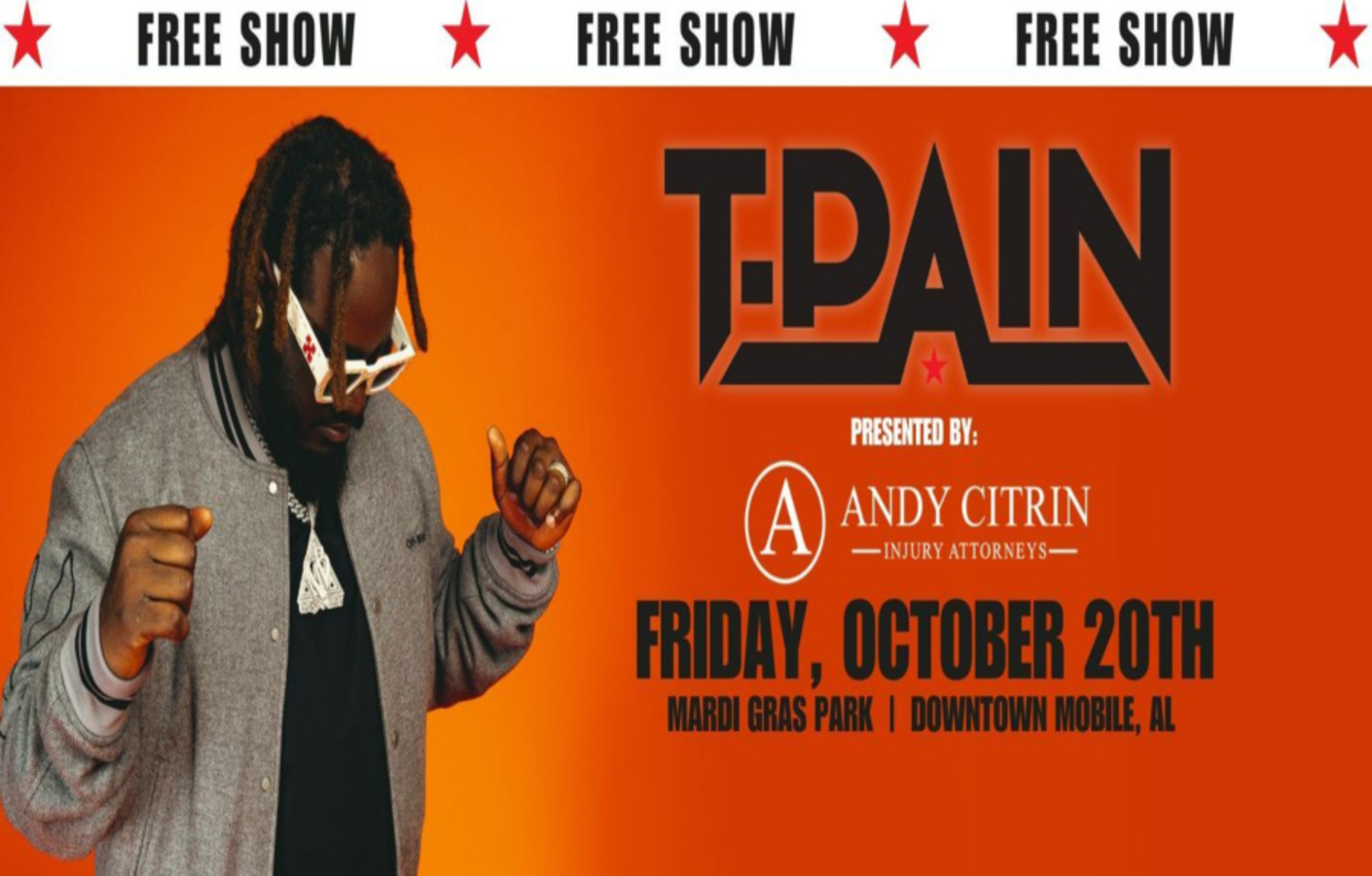 ANDY CITRIN INJURY ATTORNEYS' FREE COMMUNITY CONCERT FT. T PAIN