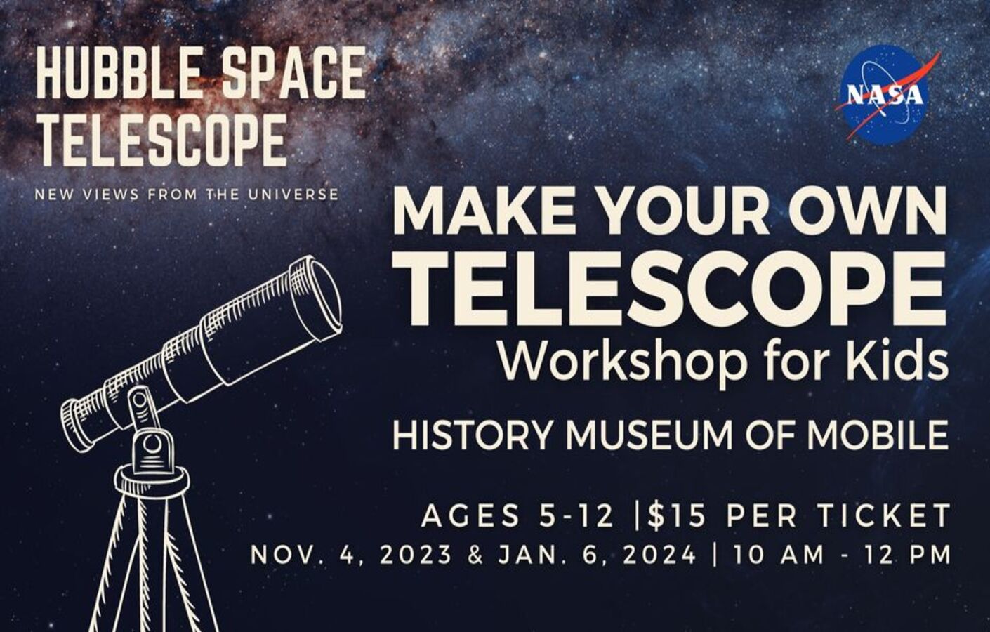 MAKE YOUR OWN TELESCOPE WORKSHOP FOR KIDS