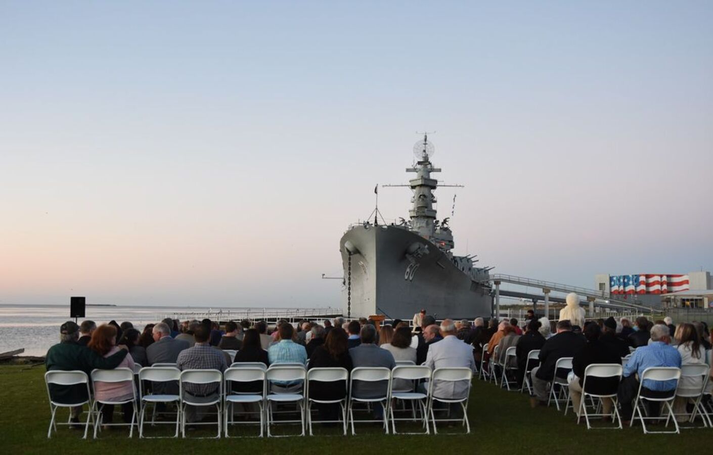 EASTER SUNRISE SERVICE AT USSS BATTLESHIP MEMORIAL PARK