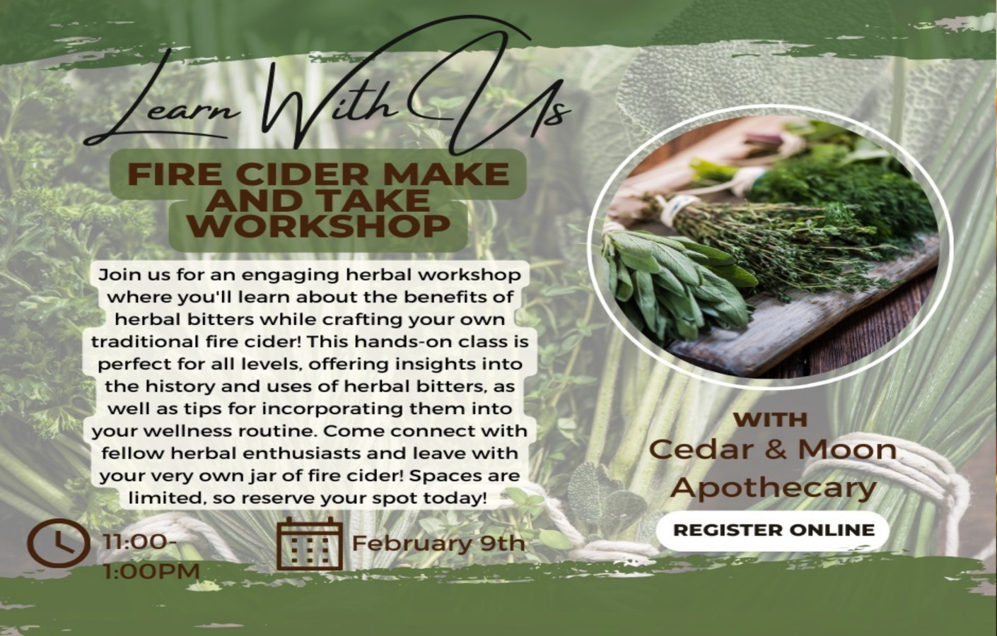 FIRE CIDER MAKE AND TAKE WORKSHOP