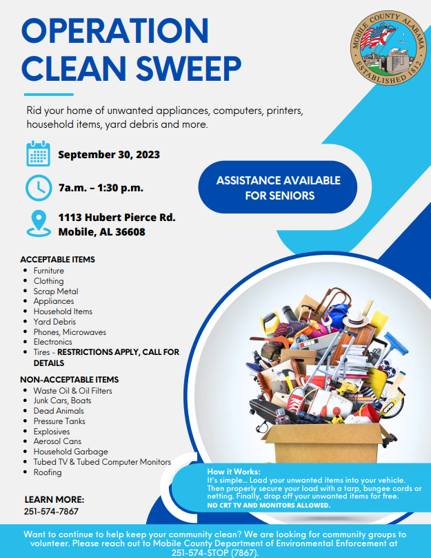 Operation Clean Sweep; Free Disposal; Yard Debris